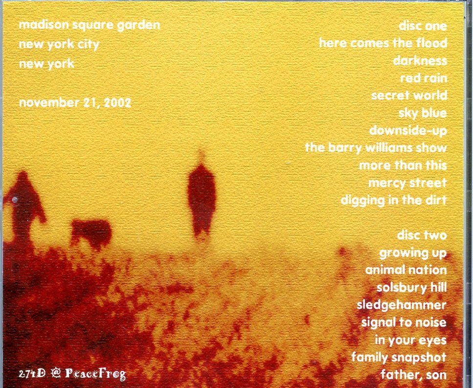 Genesis - Back in N.Y.C. ( 2 CD SET ) ( Peter Gabriel at Madison Square ...