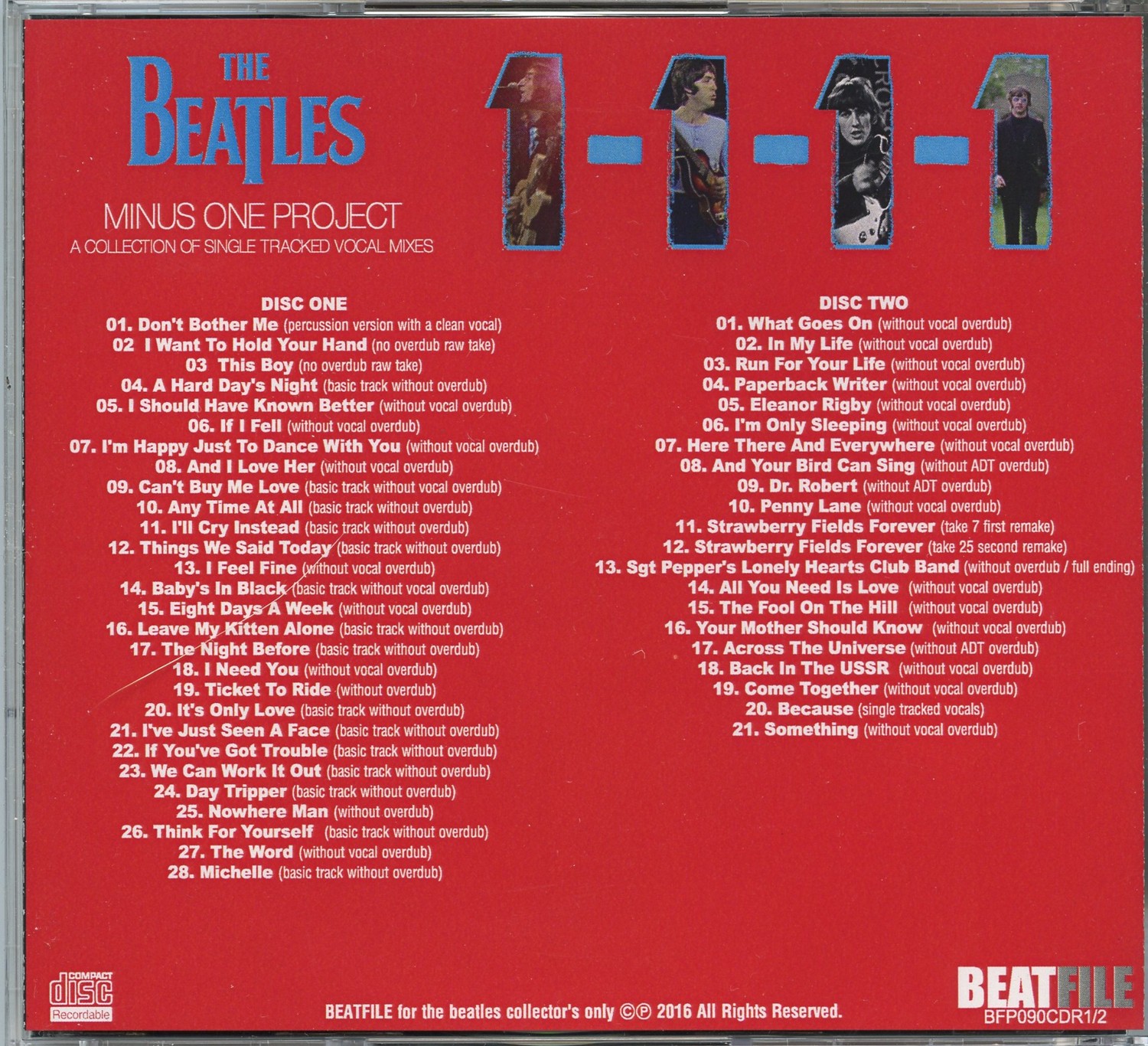 THE BEATLES - 11 Minus One Project ( 2 CD SET ) ( BEATFILE ) ( A ...