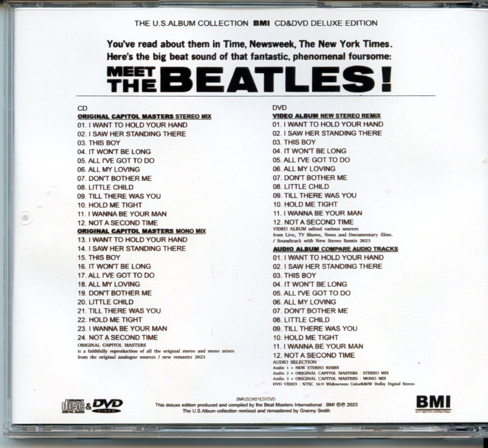 The Beatles - Meet The Beatles ( 1 CD - 1 DVD ) ( 2023 BMI ) ( The US ...