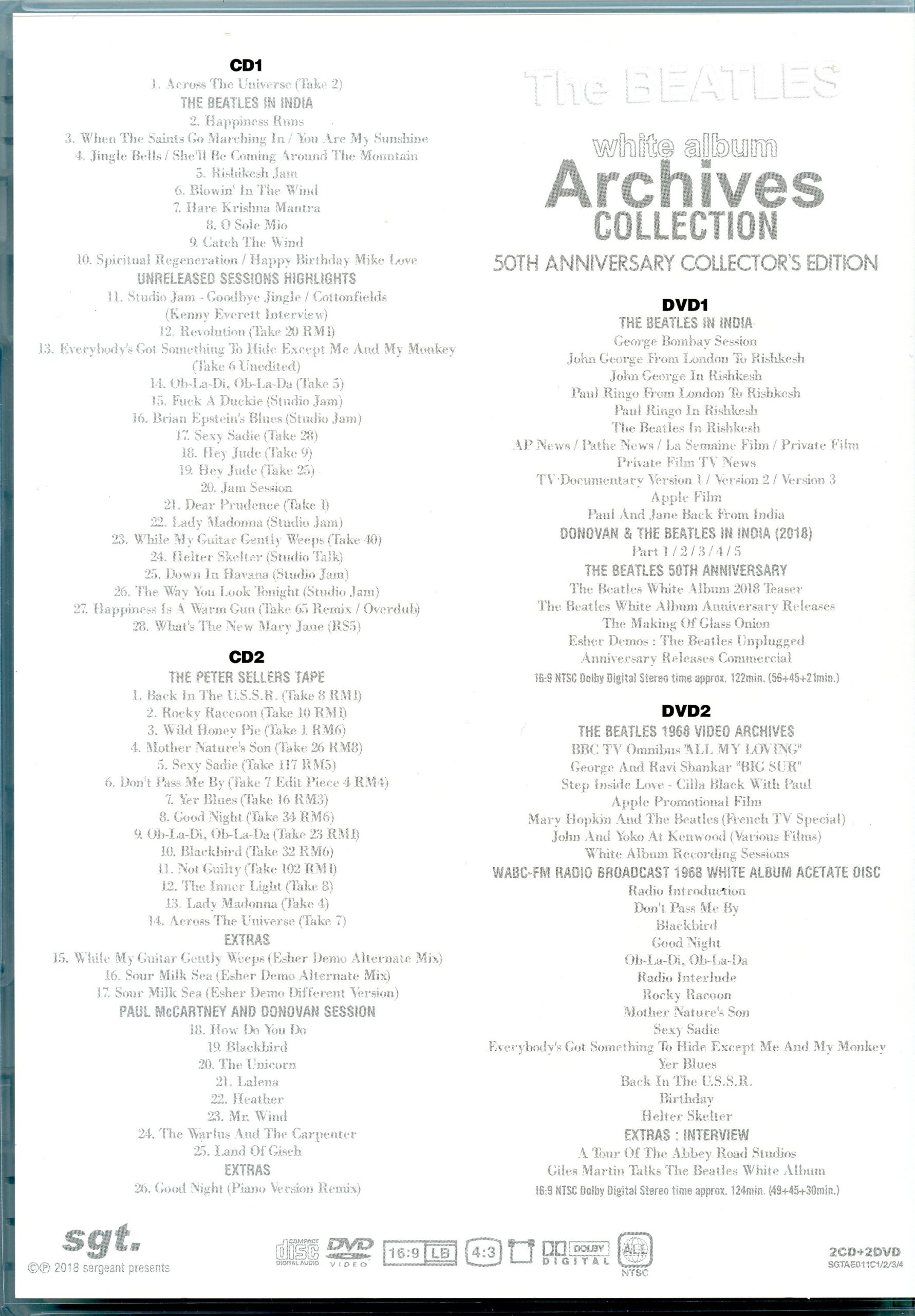 THE BEATLES - White Album Archives Collection 50th Anniversary ...