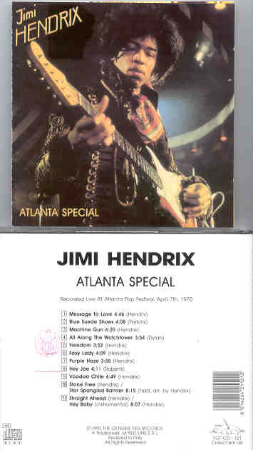 Jimi Hendrix - Atlanta Special ( Swingin' Pig Recs ) ( Atlanta Pop Fest ...