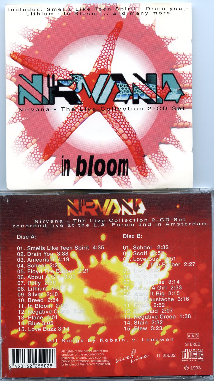 Nirvana The Live Collection In Bloom 2 Cd Gravitystereo