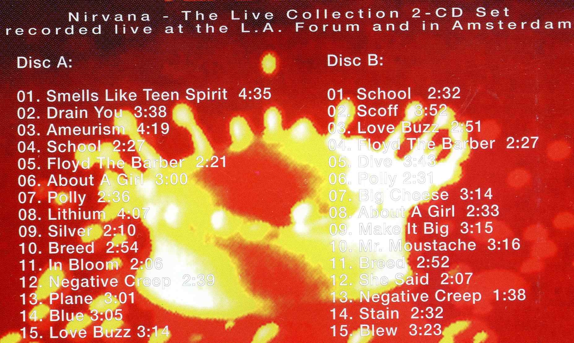 Nirvana The Live Collection In Bloom 2 Cd Gravitystereo
