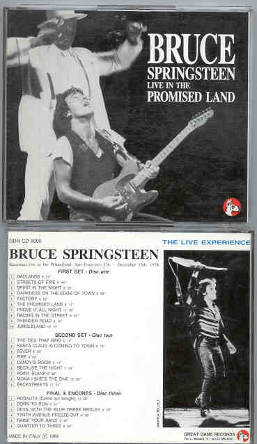 Bruce Springsteen - Live In The Promised Land ( 3 CD set ) ( Great Dane ...