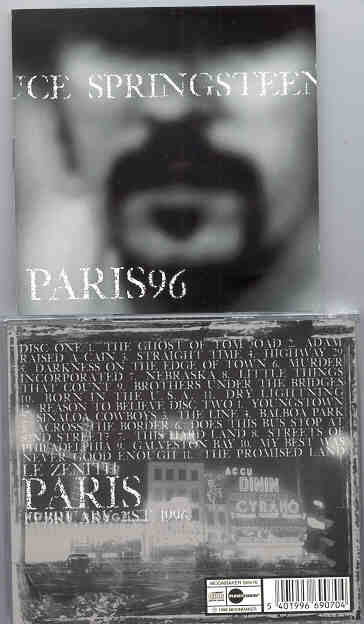 Bruce Springsteen - Paris '96 ( 2 CD set ) ( Live on Feb 21st , 1996 ...
